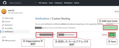 Github の通知先メールアドレスを Organizations ごとに設定する Gui がちょっと変わっていたのでご紹介します
