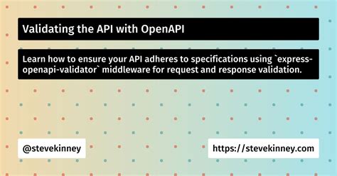 Validating The Api With Openapi Full Stack Typescript Steve Kinney