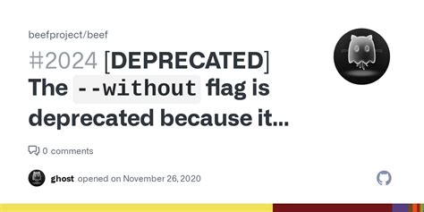 Deprecated The ` Without` Flag Is Deprecated Because It Relies On Being Remembered Across
