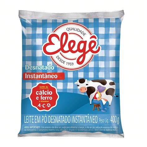 Leite Em PÓ ElegÊ Desnatado InstantÂneo SachÊ 400g Treichel Delivery