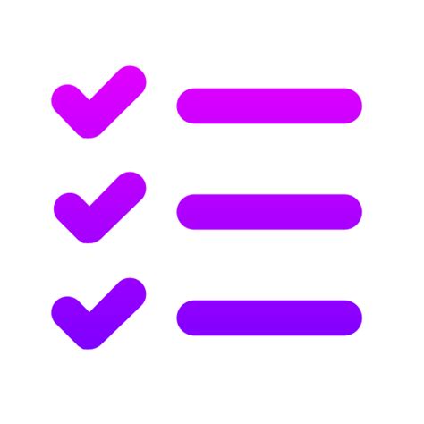 Checking Generic Gradient Outline Icon