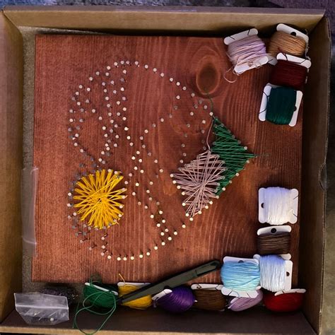 Sunflower Diy String Art Kit Etsy