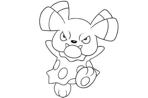 Pixel Art Pokemon Snubbull Modèle Coloriage Facile Dessin à Imprimer