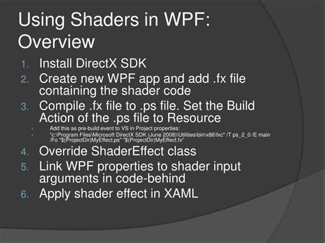 Wpf Shader Effects