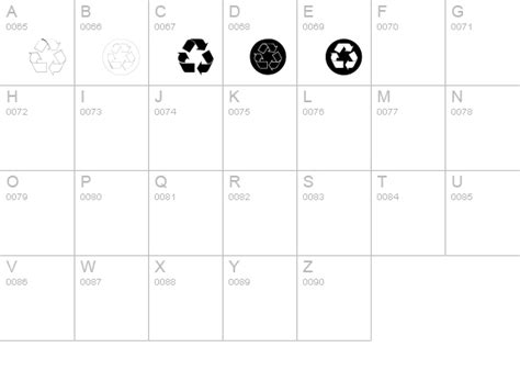 Details Of Recycle Font