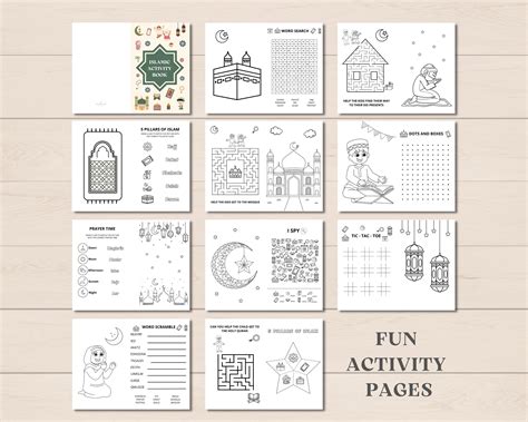 Islamic Activity Book Printable Islamic Activities Printable Etsy