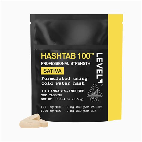 Level Level Hashtab 100 Sativa 1 Piece 100mg