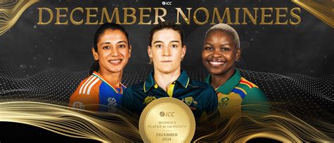 Icc Womens Player Of The Month Nominees For December Revealed
