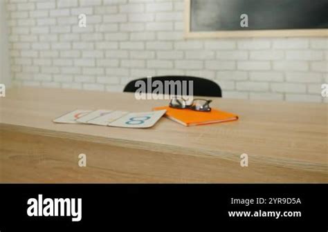 College Class With Equipment And Furniture Empty Elementary School