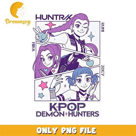 Kpop Demon Hunter Girls Png Cartoon Fighter Png Kpop Hero Team Png