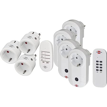 Brennenstuhl Comfort Line Funksteckdosen Set Mini 31 3er Funkschalt