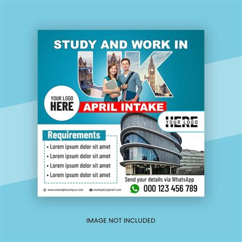 Premium Psd Campus Intake Poster