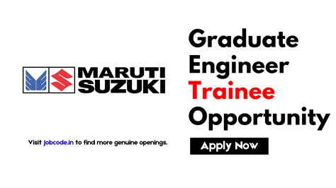 Graduate Engineer Trainee Jobs At Maruti Suzuki Jobcode
