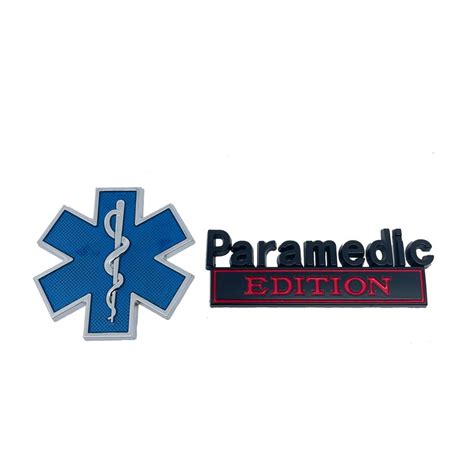 Paramedic Kit Metal Car Emblems Badgeslide