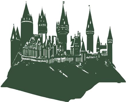 Hogwarts Vector Illustration Linocut Premium Ai Generated Vector