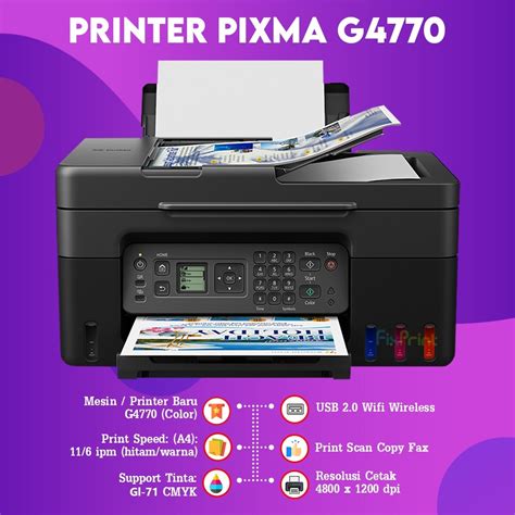 Jual Fixprint Printer G4770 Pixma Inktank Efficient G 4770 Print Scan