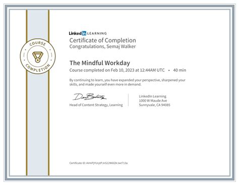 Just Finished The Course “the Mindful Workday” By Desk Yogi Semaj Walker