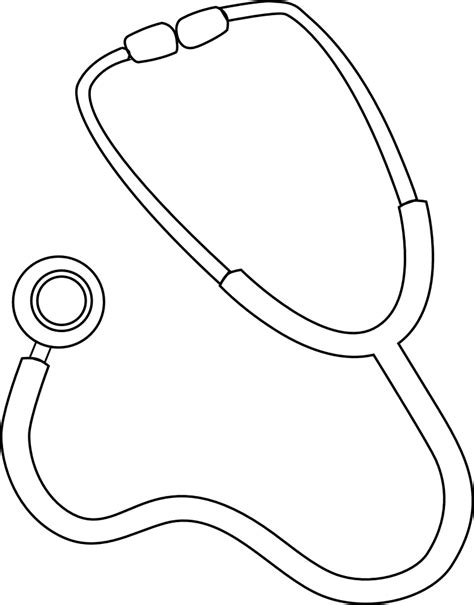 Stethoscope Coloring Page Free Printable