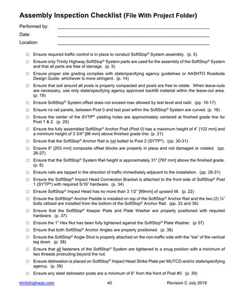 Alaska Assembly Inspection Checklist Fill Out Sign Online And