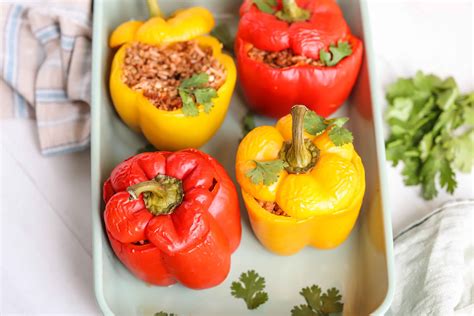 Mexican Stuffed Peppers 5 Ingredient Recipe Runbuzz