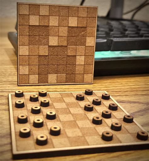 Customizable Mini Checkers Set Laser Cut 10 Steps Instructables