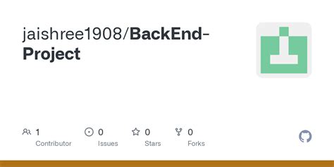 GitHub Jaishree BackEnd Project