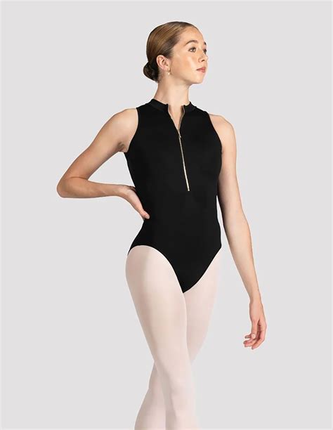 Mirella Miami Zip Front Turtle Neck Leotard M3114lm