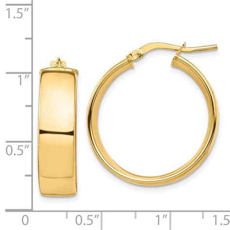 14k High Polished 7mm Hoop Earrings Jcs Jewelry And Repair