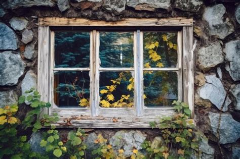 Premium Ai Image Rustic Window Frames