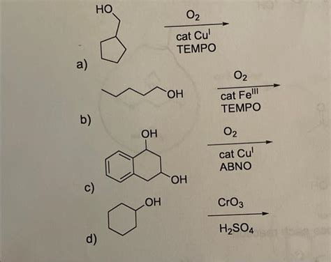 Solved Circle The Functional Group That Will Be Oxidizer On
