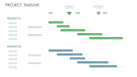 타임 라인 프로젝트 인포 그래픽 템플릿입니다 3 년 현대 타임 라인 다이어그램 달력 2 프로젝트 프리젠 테이션 벡터 인포 그래픽 개념에 대한 스톡 벡터 아트 및 기타 이미지