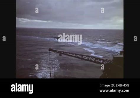 1942 Us Navy Scout Planes Come In For Water Landings By The Uss Salt