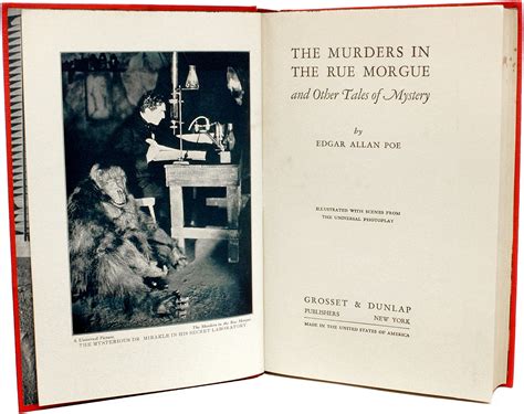 Poe Edgar Allan The Murders In The Rue Morgue First Photoplay