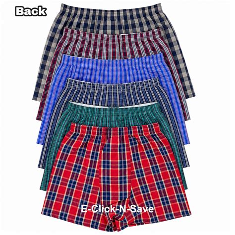3 6 12 Boxers Men Knocker Boxer Trunk Plaid Checker Shorts Underwear