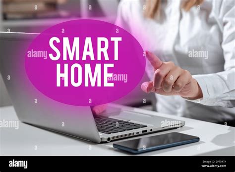 Writing Displaying Text Smart Home Concept Meaning Automation System Control Lighting Climate