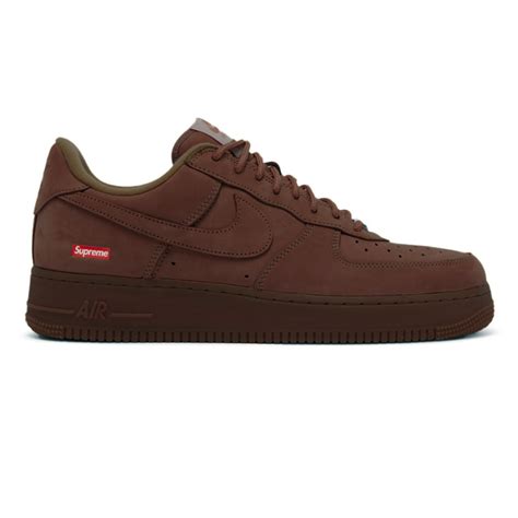 Supreme X Nike Air Force 1 Low Baroque Brown Teemosneaker
