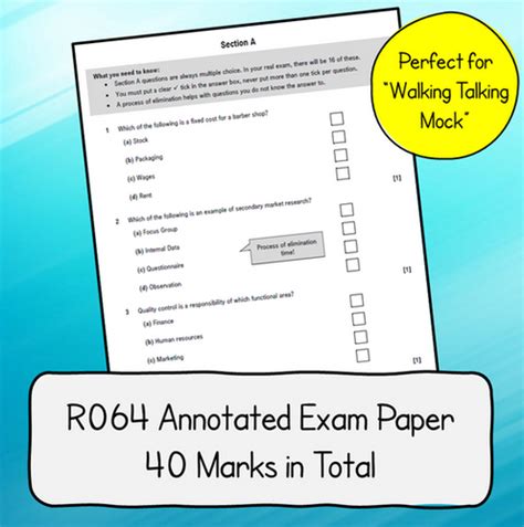 R064 Half Mock Exam Paper Annotated Walking Talking Mock Mean