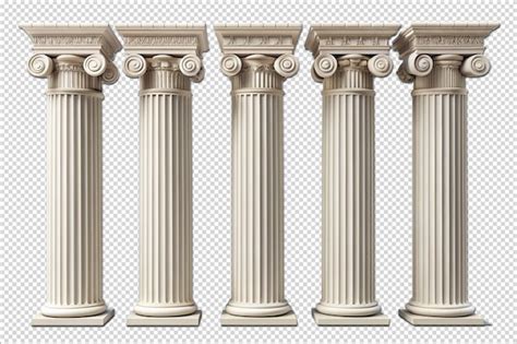 A Set Of Columns With The Number 6 On Them Premium Ai Generated Psd
