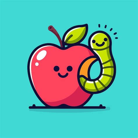 Premium Vector Cute Apple Illustrated