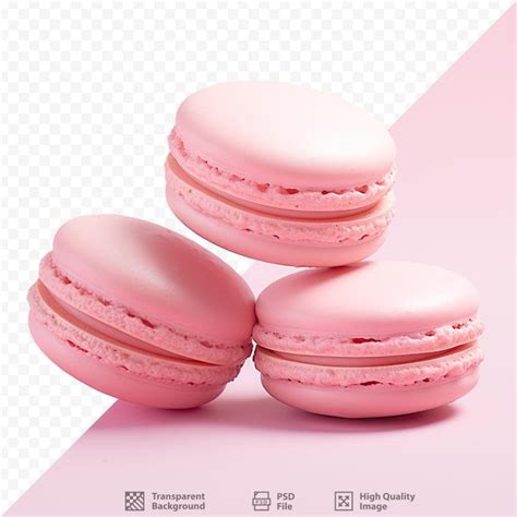 Premium Psd French Macarons That Are Pink In Color