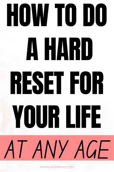 10 Simple Ways To Reset Your Life Artofit