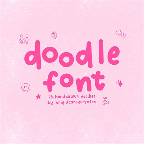 Doodle Font Hand Drawn Font Procreate Font Cricut Font Digital Download