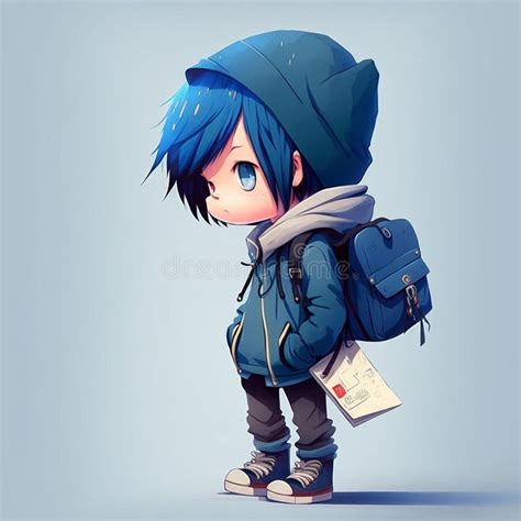 Chibi Cute Characters Girls Laughing Created With Generative Ai Stock