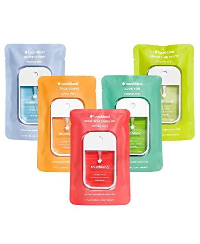 Touchland Power Mist Hydrating Hand Sanitizer Spray Fresh 5 Pack Mint