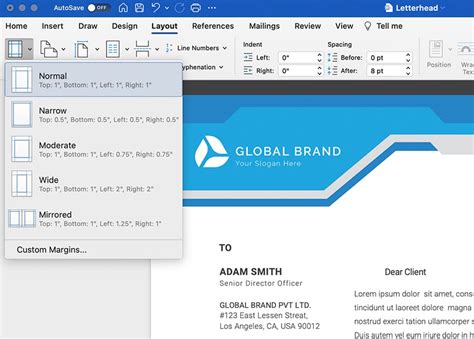 Margin Designs Microsoft Word