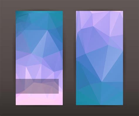 Premium Vector Set Flyer Background Modern Triangle Design14