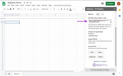 Connect Instagram To Google Sheets API Integration Apipheny