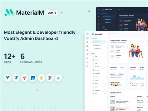 Materialm Vuejs Admin Dashboard Template Uibundle