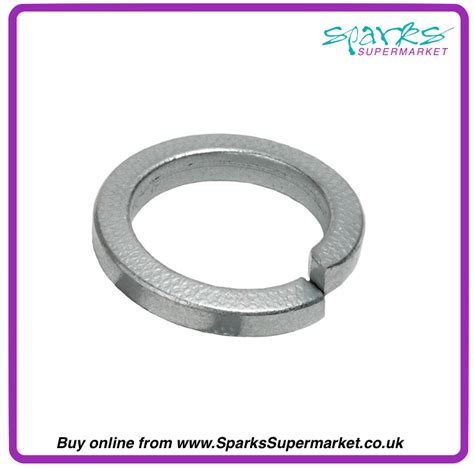 M10 Spring Washer Mild Steel Bright Zinc Plated Sparks Lighting Supermarket