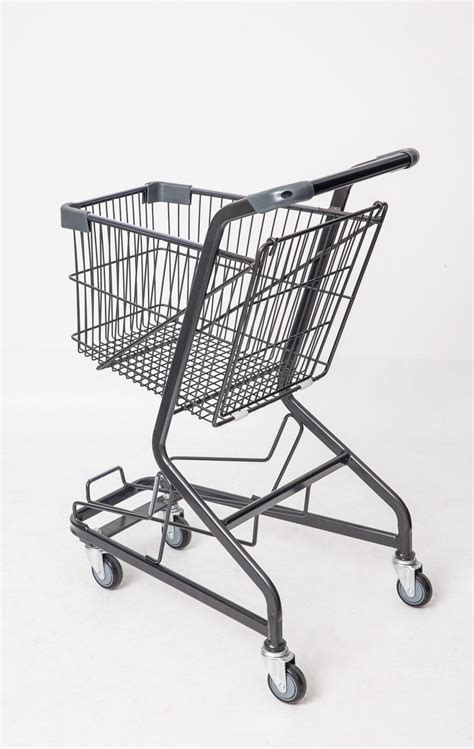 Supermarket Basket Trolley With 50l Metal Basket For Boutique Supreme